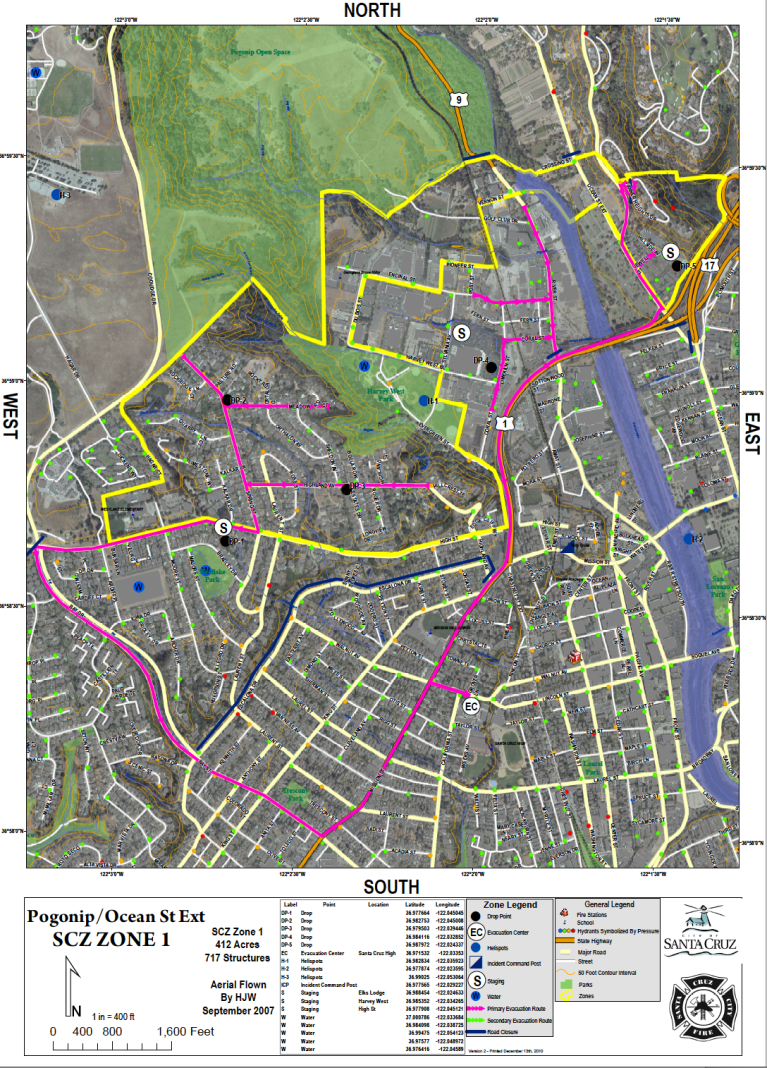 Fire Evacuation Maps – Santa Cruz Climate Action Network